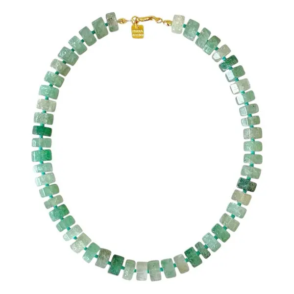 FIRERA ATELIER Natural Stone Necklace - Green/blue