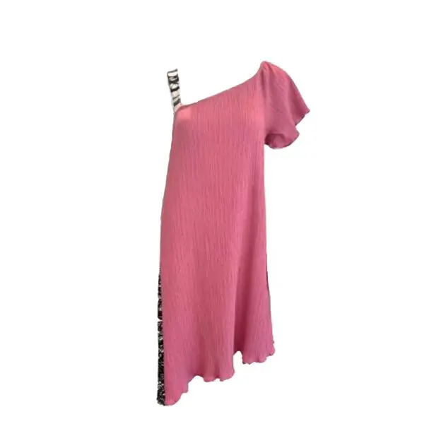 SNIDER Andrea Asymmetrical Dress - Black/white