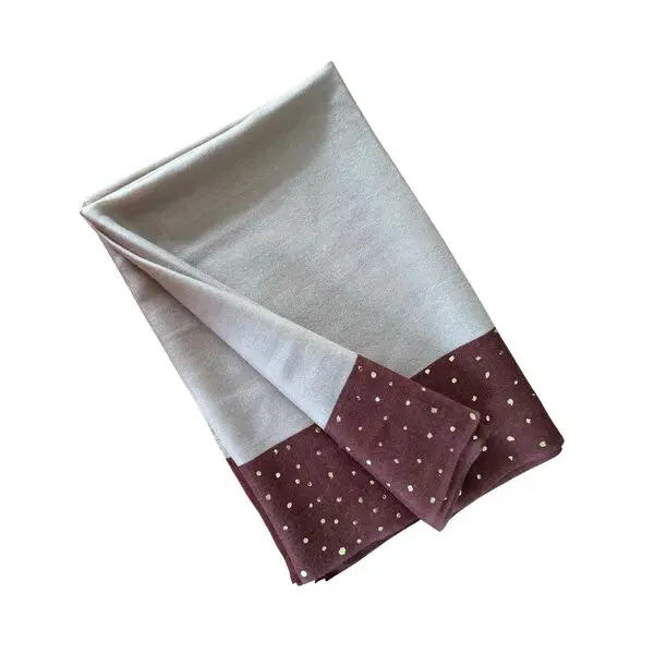 HERITAGEMODA Neutrals / Grey / Brown Silver Grey And Reddish Brown Wool Silk Scarf With Shimmer Effect - Grey/brown
