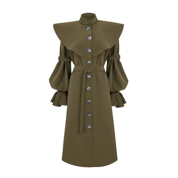MAYAMU Leta Ruffle-trimmed Raincoat