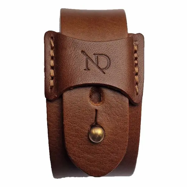 N'DAMUS LONDON Finsbury Natural Grain Leather Bracelet - Brown