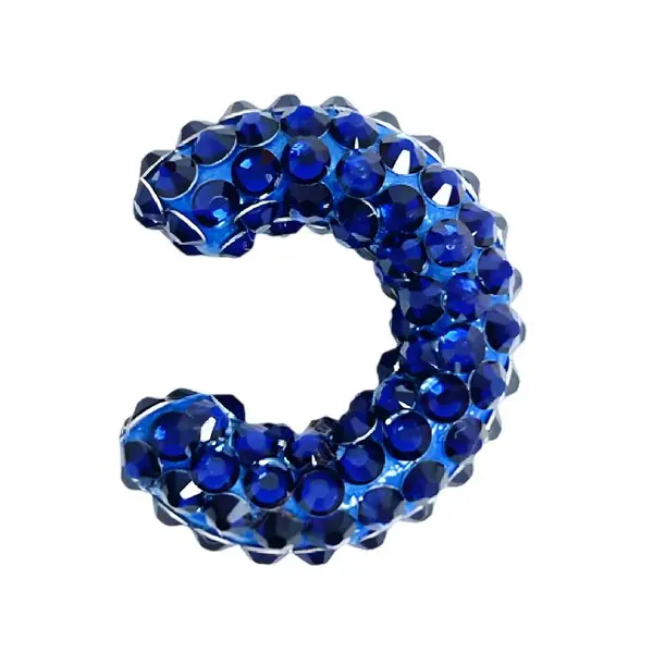 PINAR OZEVLAT Crystallised Mini Ear Cuff Sapphire - Blue
