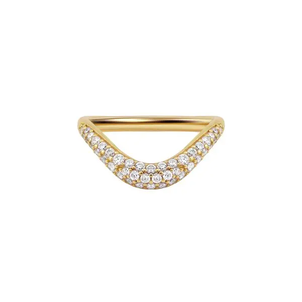 Arte Madrid Sierra Pavé Contour Nesting Ring - Gold