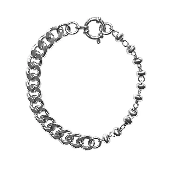 MHART Chain Bead Bracelet - Silver