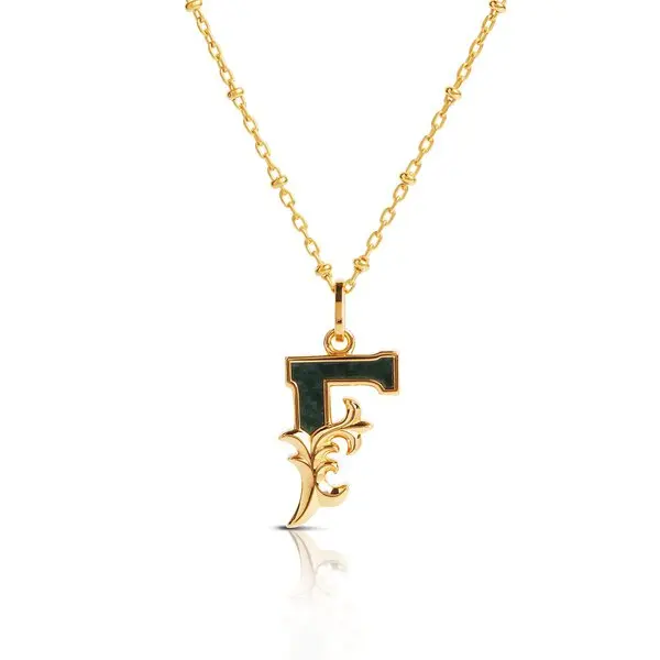 KASUN LONDON Plated Initial Pendant Necklace - Gold