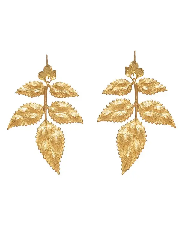 Pat’s Jewelry Leaf Dangle Earrings - Gold