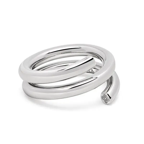 NIALAYA JEWELRY Modern Spiral Ring - Silver
