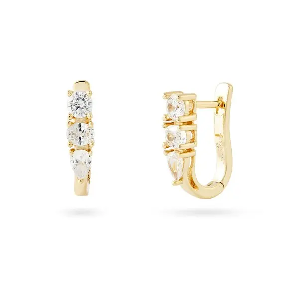 ONEWILDONE Huggies With Zirconia - Gold