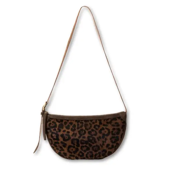 JUAN-JO Leopard Print Hair-on-hide Crossbody