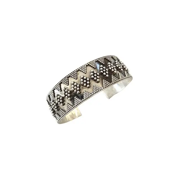 RIZE Granulated Cuff Bracelet - Silver