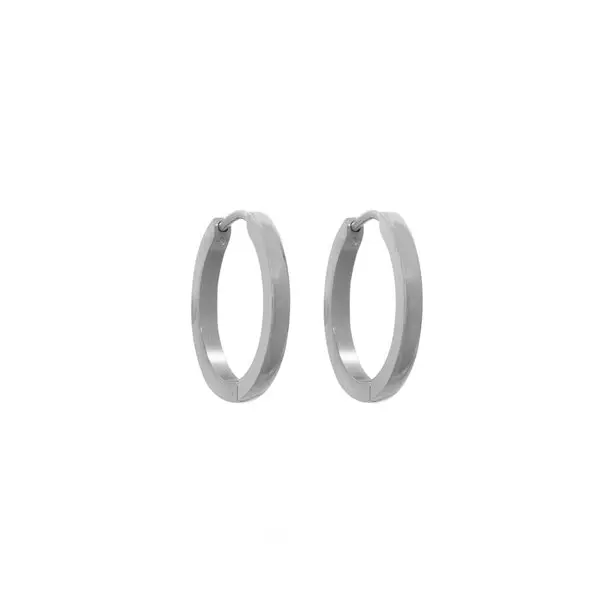 A WEATHERED PENNY Lennox Hoop Earrings - Silver