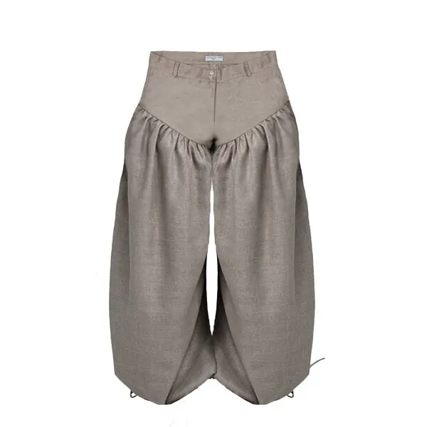 28NATELIER Linen Wide-leg Pants