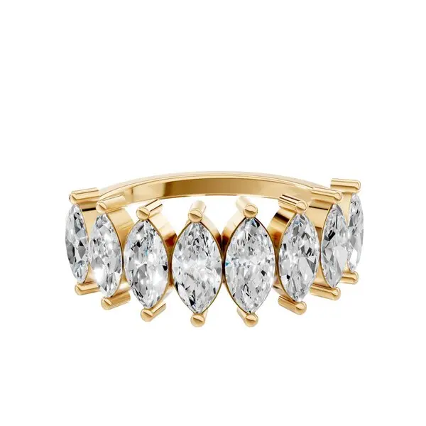 AYA FINE JEWELRY 1.55 Ctw Lab Diamond Marquise Eternity Band - Yellow