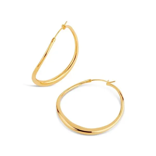 DINNY HALL Wave Gold Large Hoop Earrings - Gold/yellow