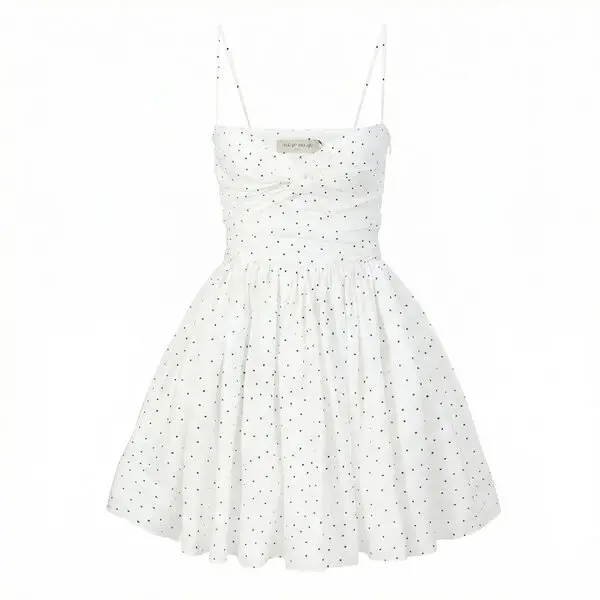 NUAJE NUAJE Ruched Cotton Mini Dress