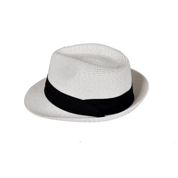 DAVID WEJ Hugo Trilby Straw Hat - White