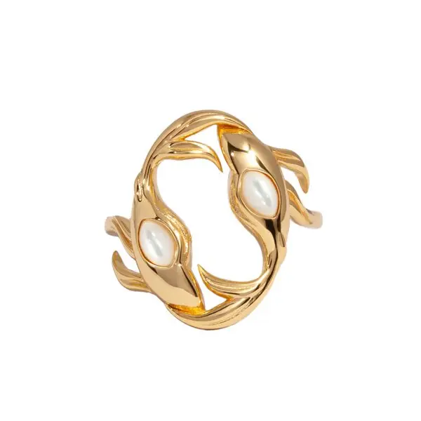 MARIE JUNE JEWELRY Koi Fish Tide Keepers Ring - Gold