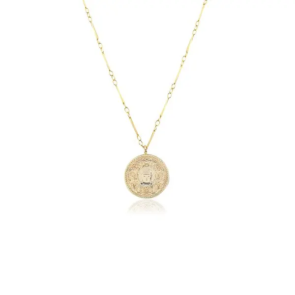 ATELIER PETITES PIERRES Monk Medallion Pendant - Gold