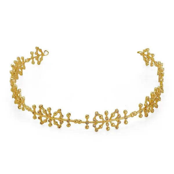 DHWANI BANSAL Auro Choker With Zirconia - Gold/white