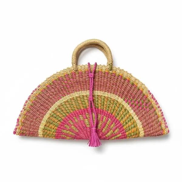 SOKONA Kusana Large Half Moon Handwoven Bag