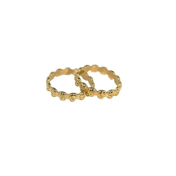 JAGGED HALO JEWELRY Eternity Skull Ring - Gold