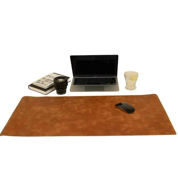 LEATHERE Luxurious Leather Desk Mat Rich Tampa - Brown