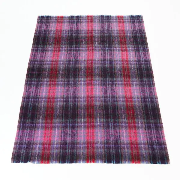 ELISKÁ Red / Pink Large Mohair Highland Throw In Sloeberry - Red/pink