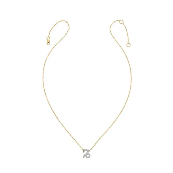 HEATHER HAWKINS Fine Diamond Capricorn Zodiac Necklace - Gold