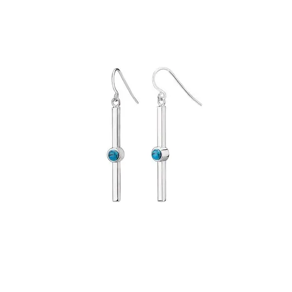 GOLD & HONEY Bar Drop Earrings - Blue/silver