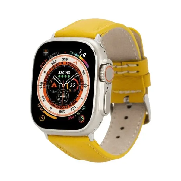LEATHERE Leather Apple Watch Strap - Yellow