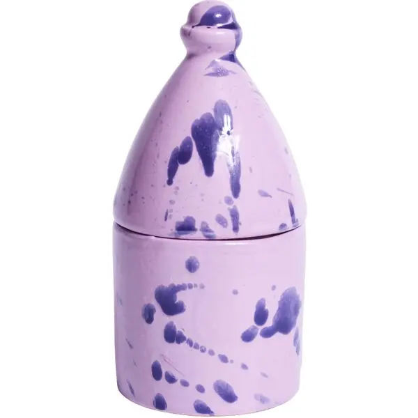 CAROLA FRA I TRULLI Trullo Candle Holder With Lavander And Iris Scented Soy Wax Candle - Purple