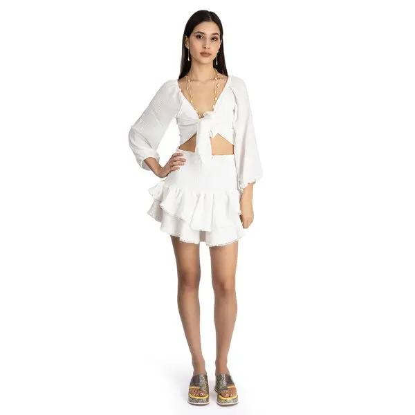 ILVI Melena Crop Blouse & Skirt Set