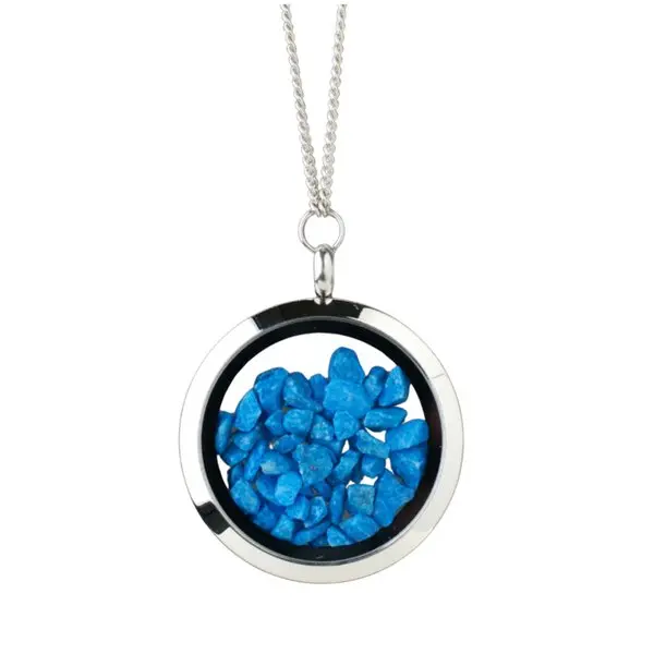 MY LITTLE NATURE Necklace With Natural Stones - Blue/silver
