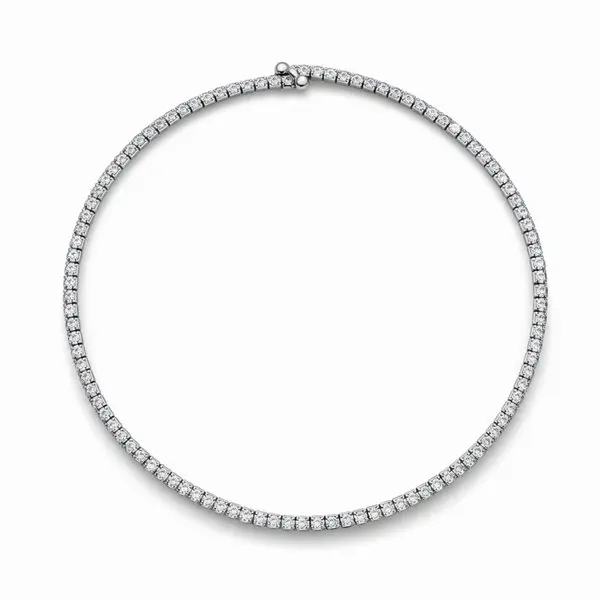 JAGGED HALO JEWELRY Luminous Crystal Collar Necklace - Silver