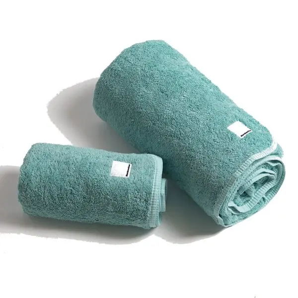 MARSHMELLOW FABRICS Set Of Heavyweight Bath Towel- Light - Green