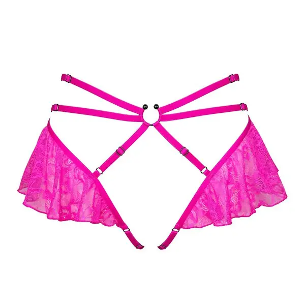 MONIQUE MORIN LINGERIE Hologram Skirted Harness - Pink