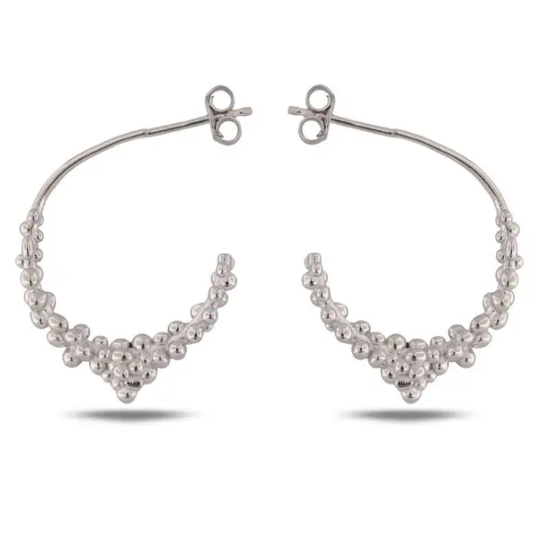 DAINTY LONDON Nyx Hoop Earrings - Silver