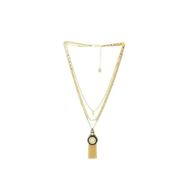 GISSA BICALHO Handmade Acrylic Necklace - Yellow