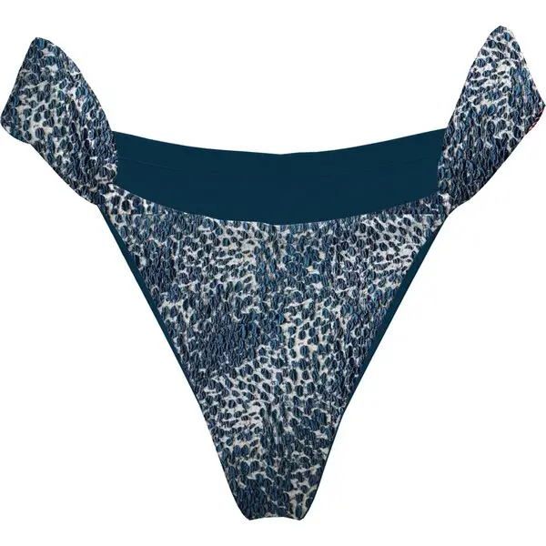 BLACKBOUGH SWIM Giana Ruched Cheeky Bikini Bottom - Blue