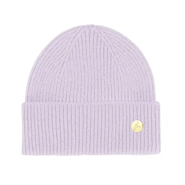 HORTONS ENGLAND Ribbed Cashmere Blend Beanie - Purple