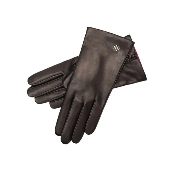 1861 GLOVE MANUFACTORY Hamerli Claire And Clover Leather Gloves - Black