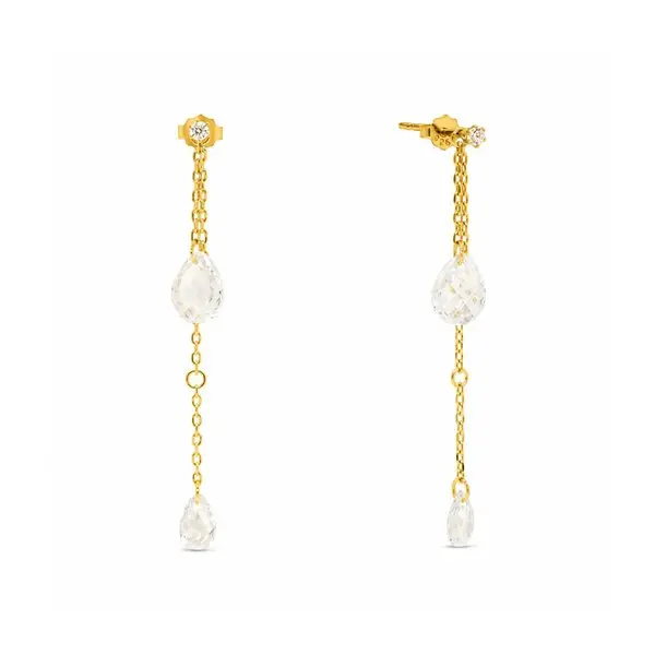 ESTERAH Aerin Drop Earrings With Crystal And Plating - Gold