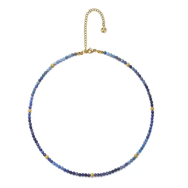 SEVEN SAINTS Oracle Of The Deep Lapis Lazuli Choker Necklace - Blue/gold