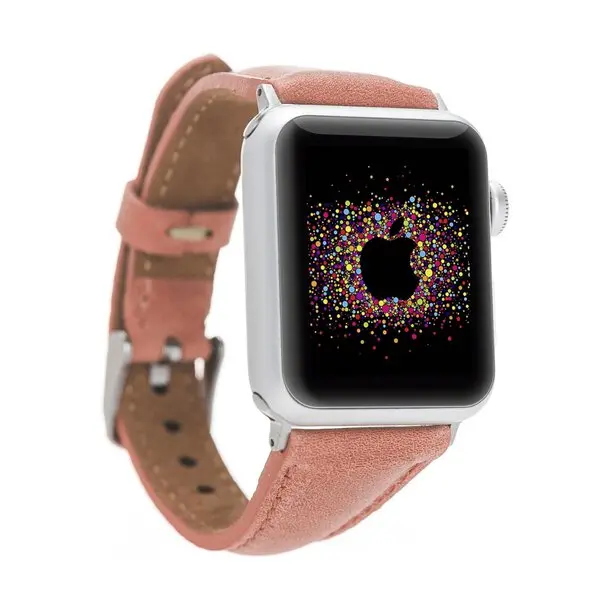 LEATHERE Classic Leather Apple Watch Band - Rose Gold