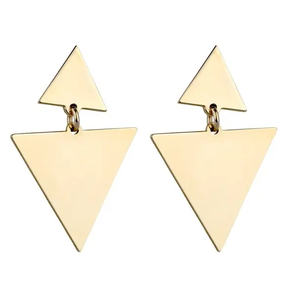 GALER Geometric Drop Earrings In 14k - Gold/yellow