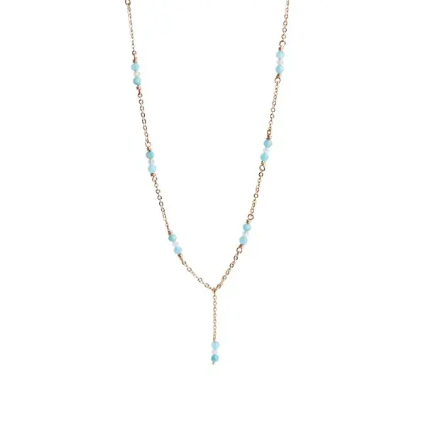 INARI JEWELLERY Gold-filled Necklace With Amazonite And Moonstone - Gold/blue