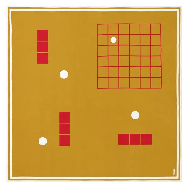 SQUAÏR Gold / Yellow Coordonées Gold Square Silk Scarf - Gold/yellow