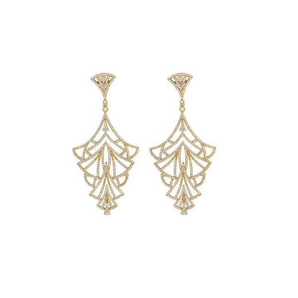 STEPHANIE BROWNE AUSTRALIA Empire Chandelier Earrings - Gold