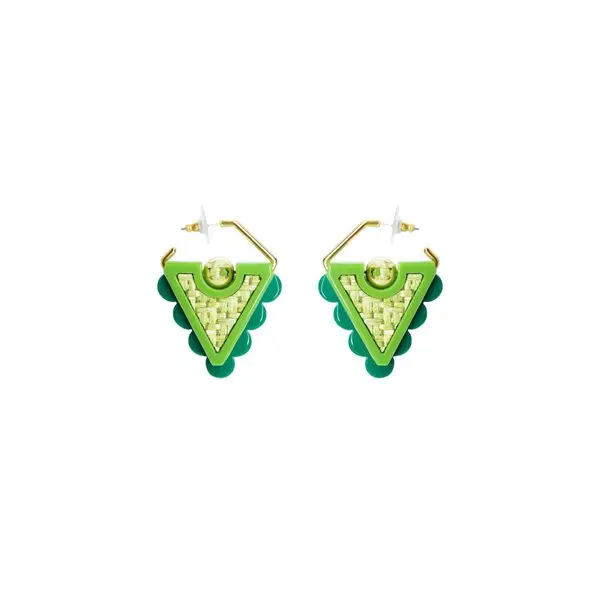 GISSA BICALHO Ubá Earrings - Green