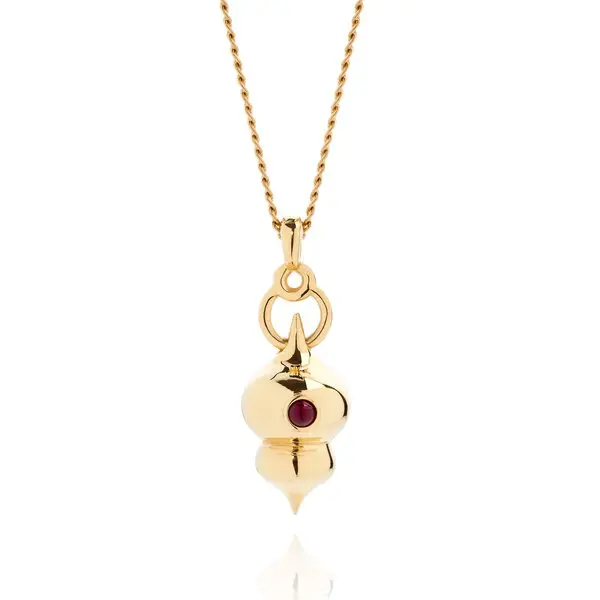 LEE RENEE Heloise Ruby Necklace - Gold